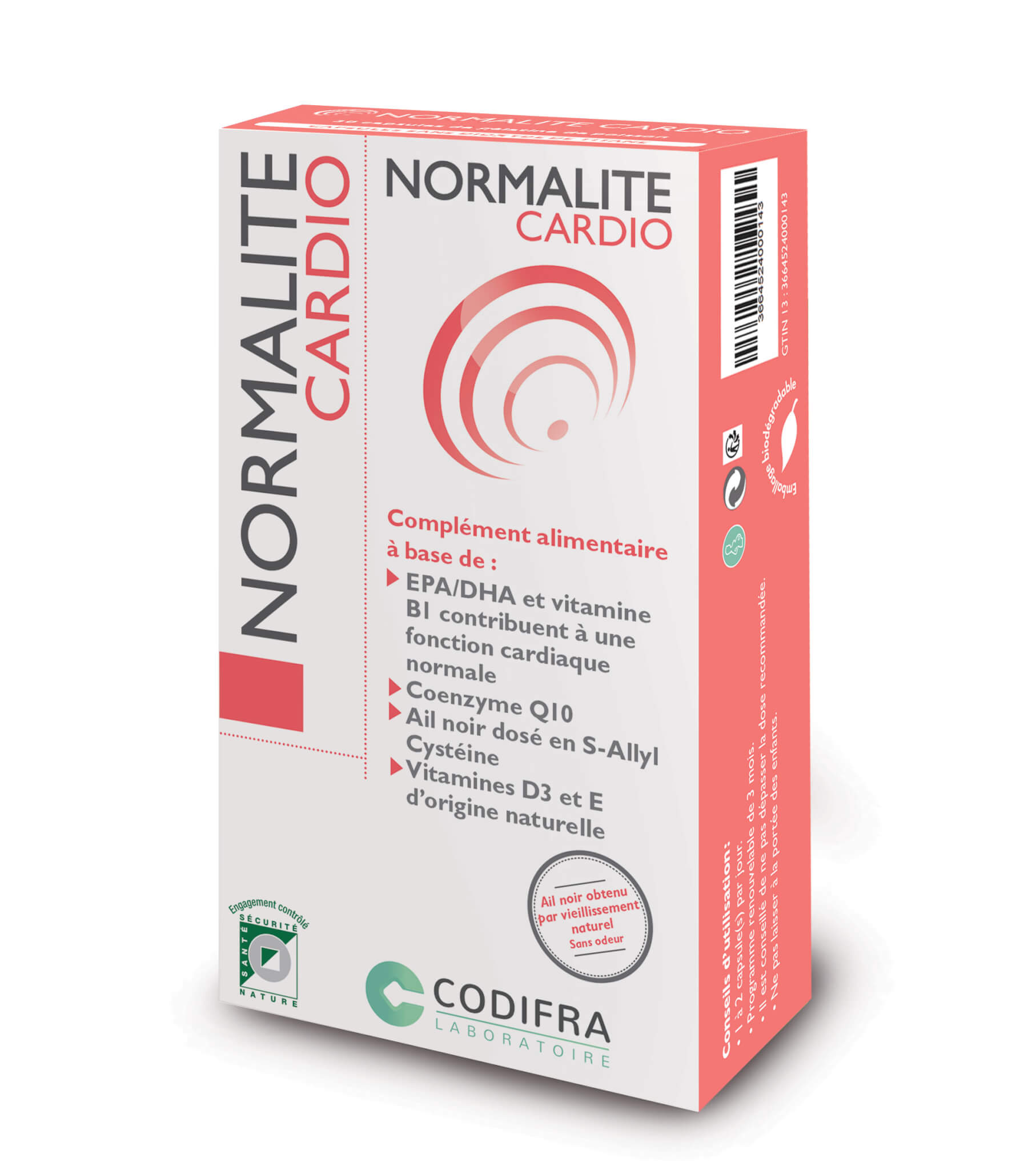 Normalite Cardio - Complément alimentaire Fonction cardiaque | CODIFRA