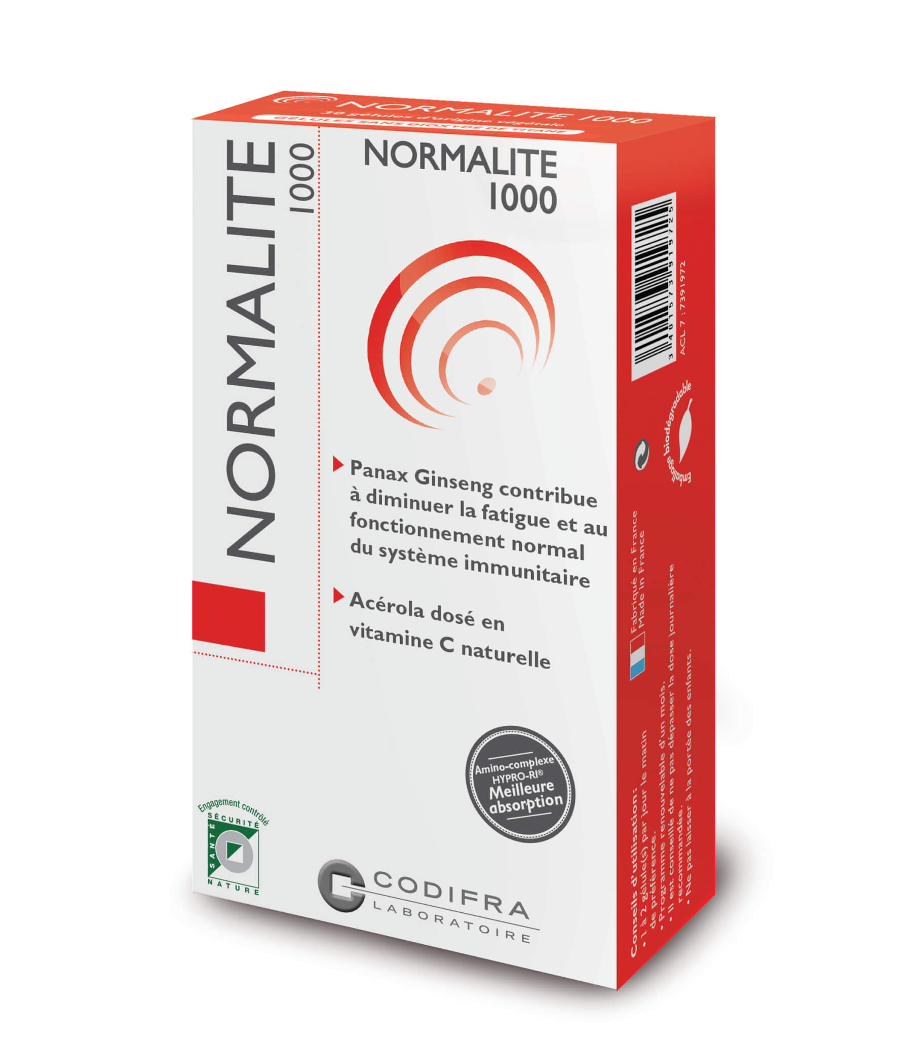Normalite 1000 - Complément alimentaire Fatigue & Immunité | CODIFRA