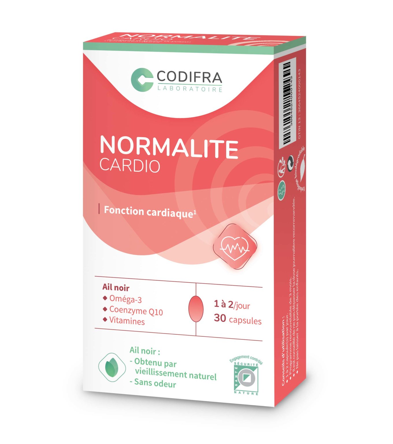 Normalite Cardio - Complément alimentaire Fonction cardiaque | CODIFRA
