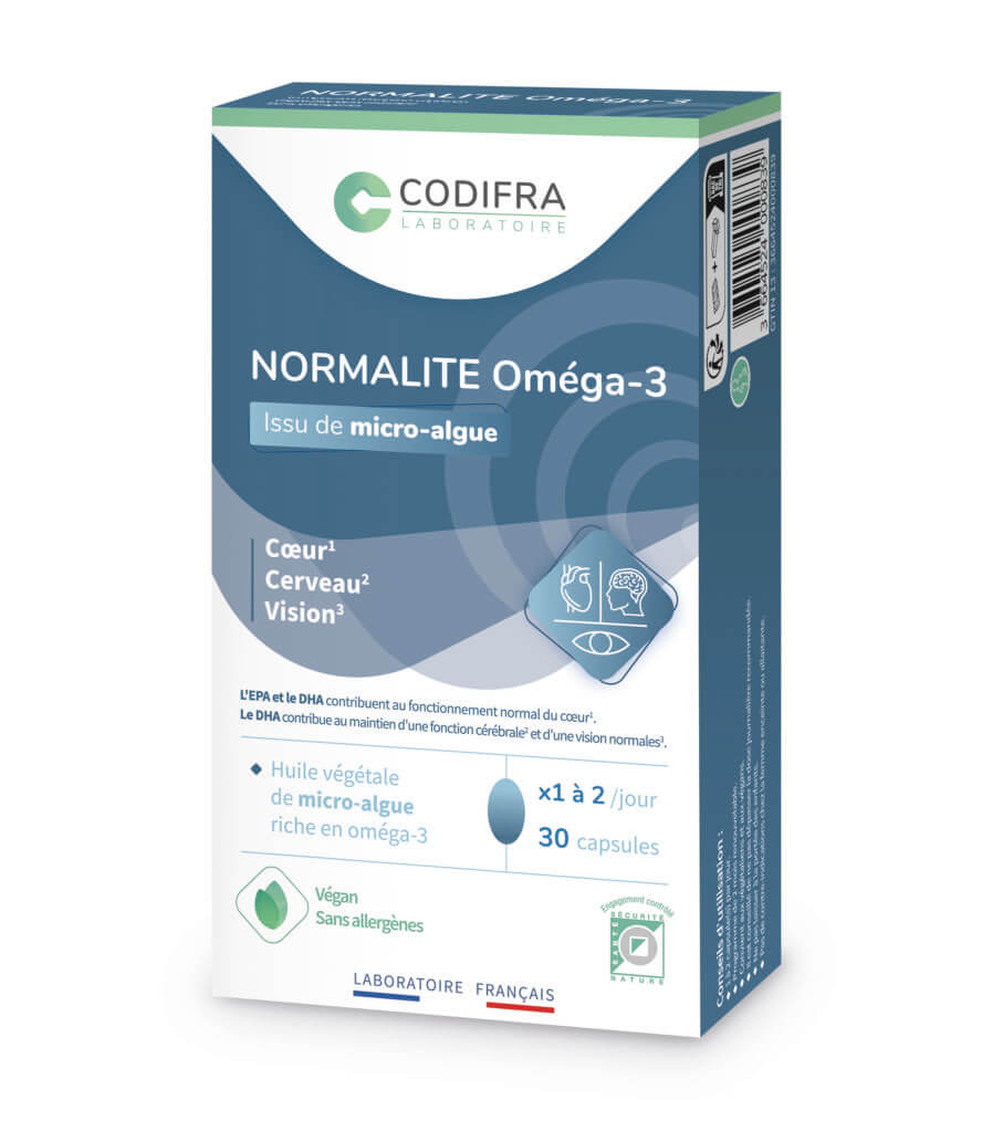 NORMALITE OMEGA-3 - 30 capsules - Complément alimentaire - CODIFRA